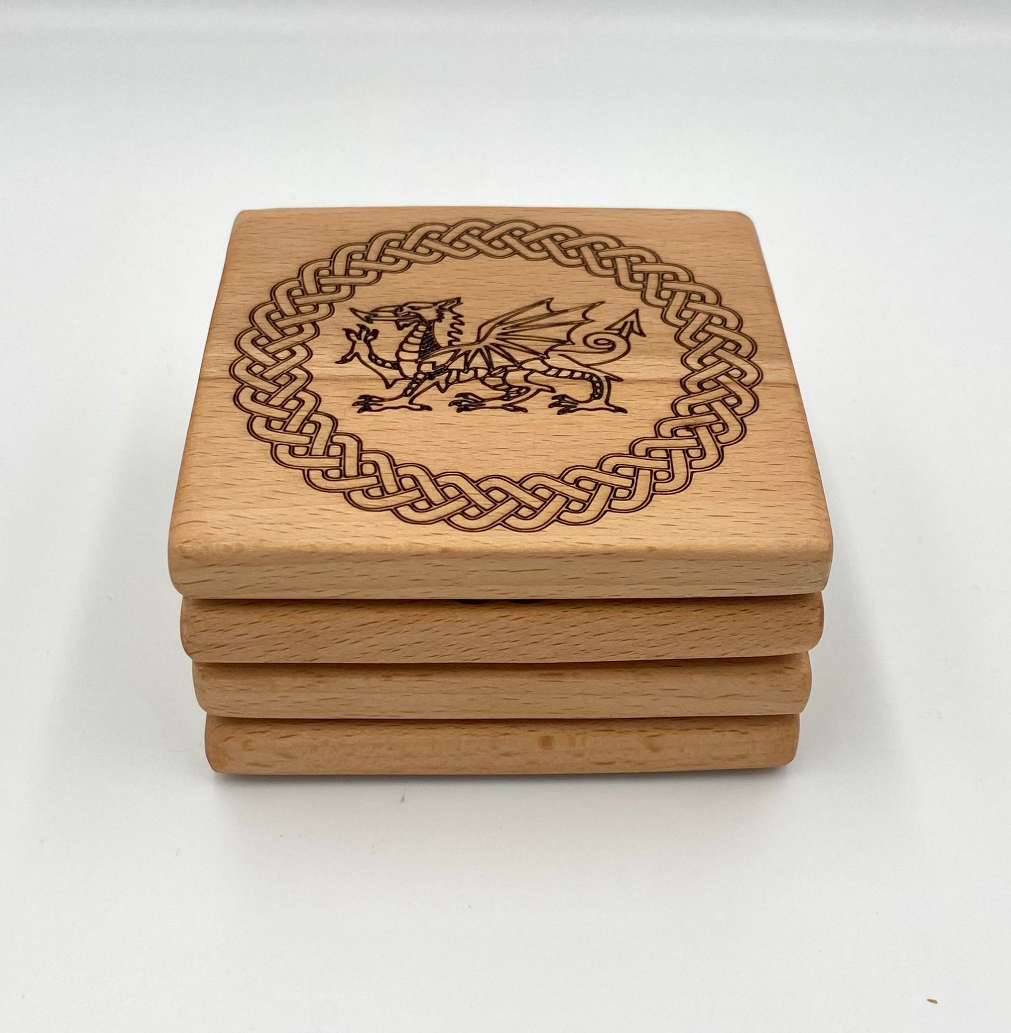 Welsh Solid Wood Coasters – Heartland Bespoke Gifts